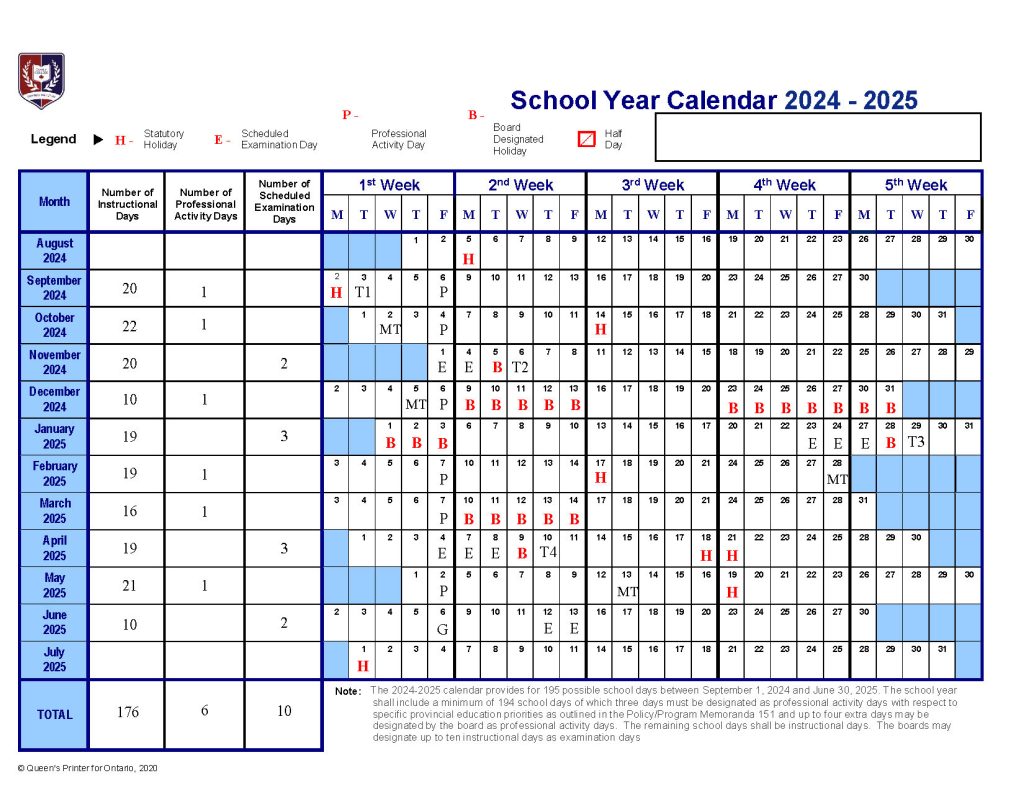 2025 School Year – Dewey College